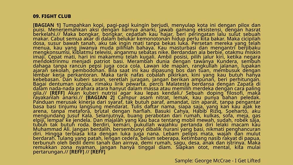 Lirik Lagu Pangalo! - Fight Club | Rap Lib